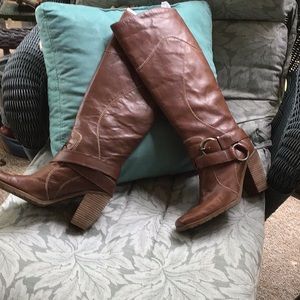 Gigi | Shoes | Gorgeous Brown Heeled Leather Boots By Gigi | Poshmark